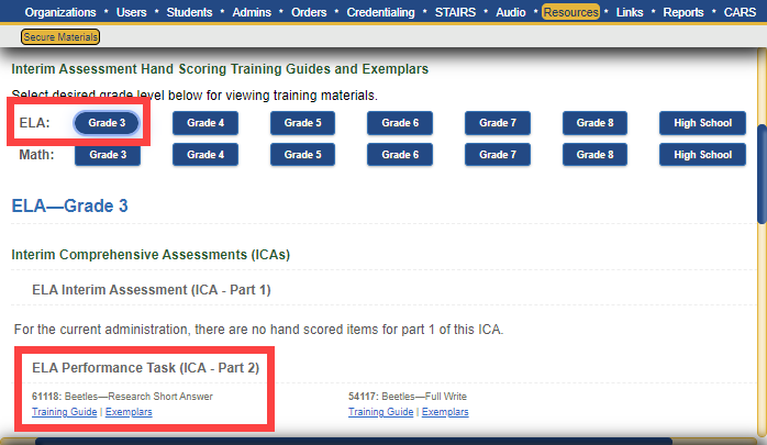 Asynchronous Learning Module: Hand Scoring ELA Performance Tasks